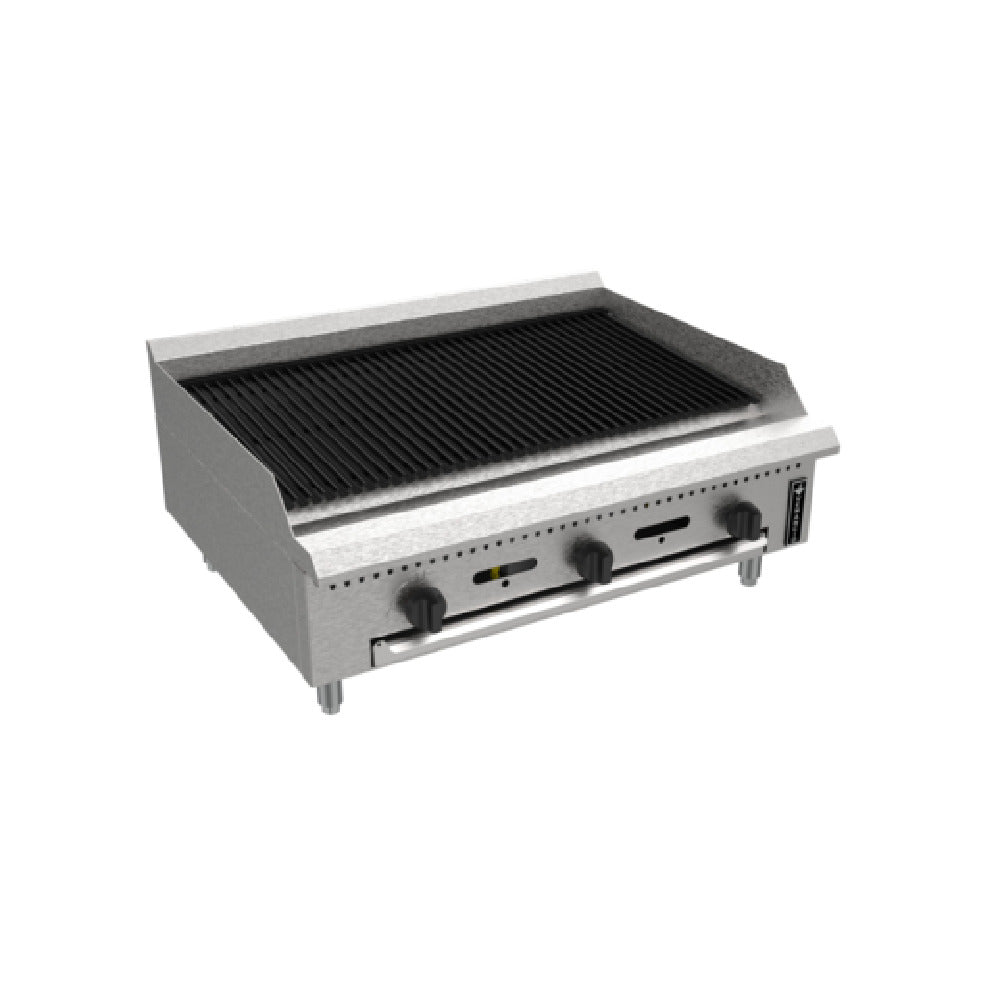 36"W Gas Charbroiler with Cast Iron Radiants, 90,000 BTU – KitchenRestock.com