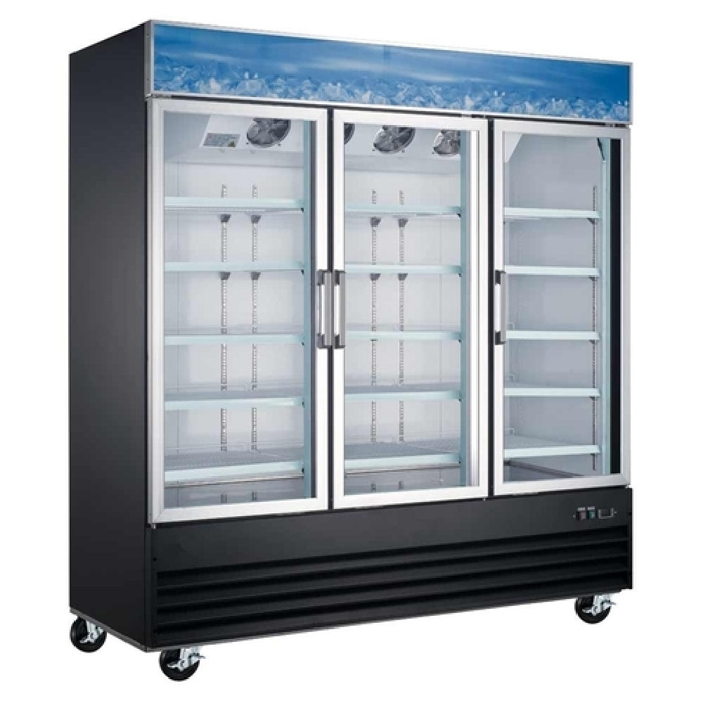 USR Brands G80-B Coldline Refrigerator Merchandiser Three-section 78-5 – KitchenRestock.com