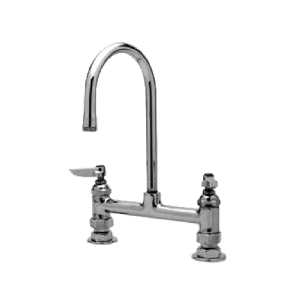 Deck-mount 8" Center Faucet with Rigid Gooseneck Nozzle ...