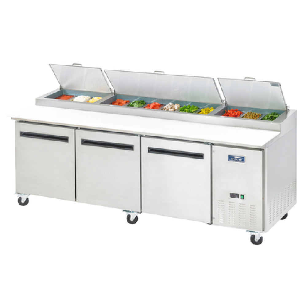Arctic Air 94" Three-Section Pizza Prep Table, 31 cu. ft ...