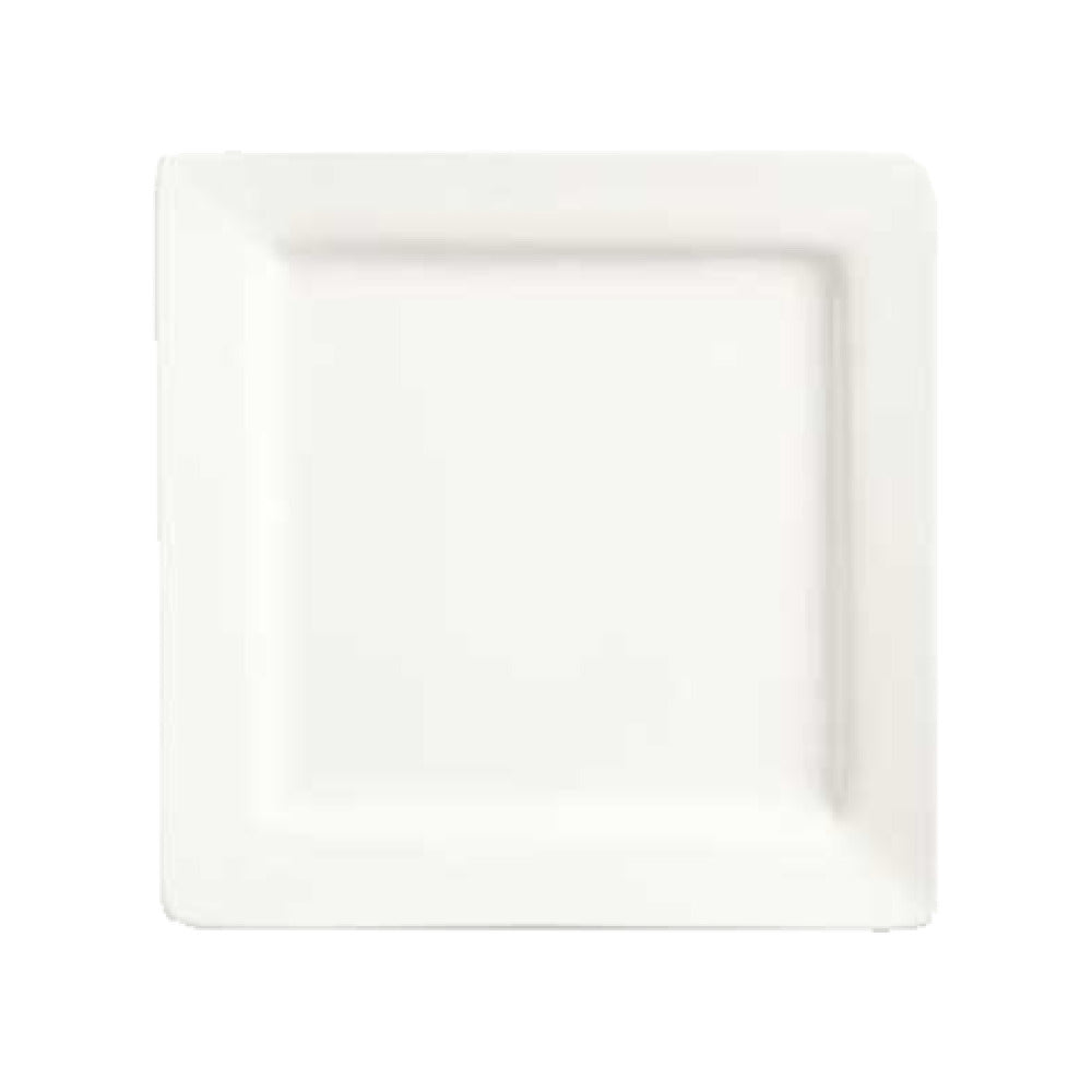 7-1/4" Square Porcelain Plate - Ultra Bright White – KitchenRestock.com