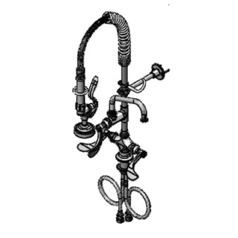 T&S Brass MPZ-2DWN-08 Mini Pre-Rinse Unit Low Flow Valve ...