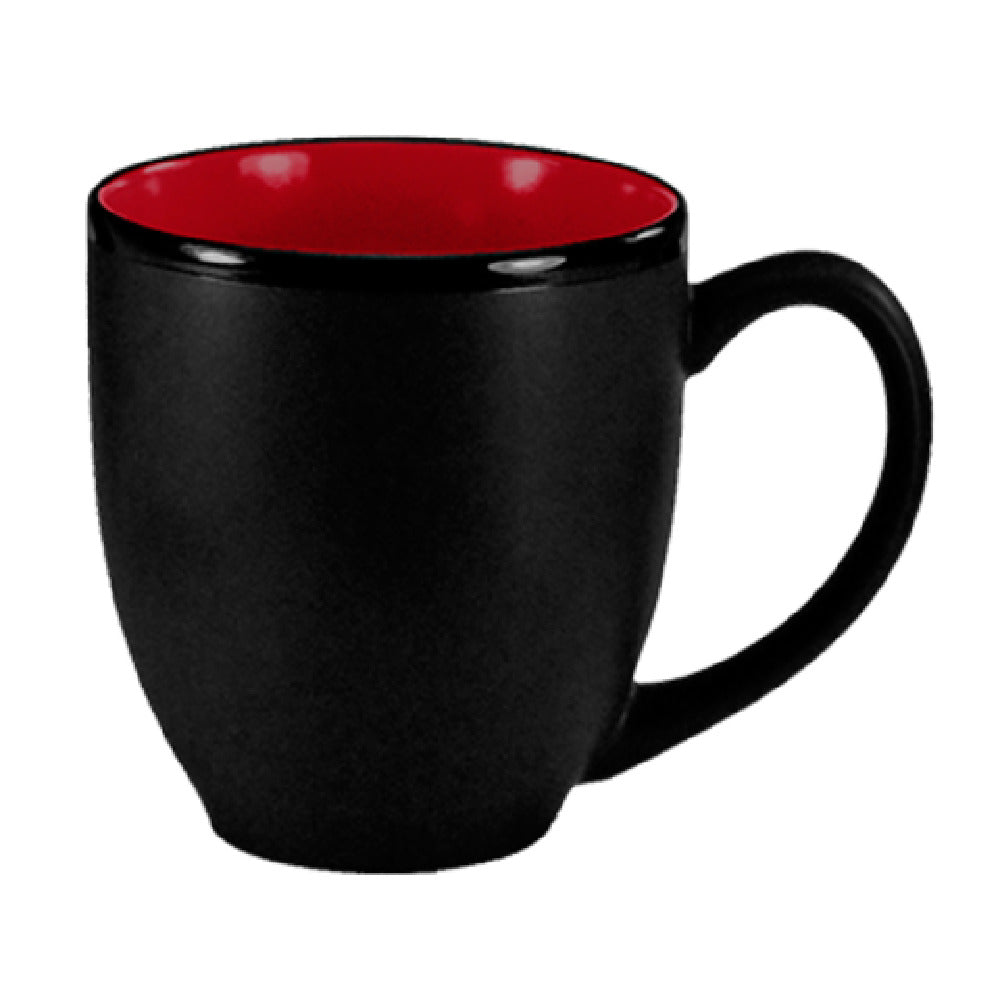 Intl. Tableware 15 oz. Bistro Cup Black Matte/Red Interior ...