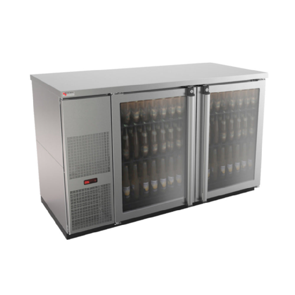 Two-Section Commercial Refrigerated Back Bar Cabinet - 59.5"W ...