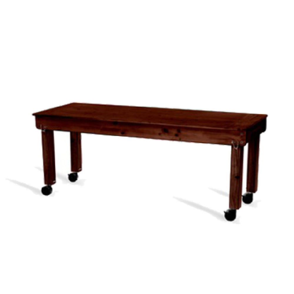 7-ft. Solid Wood Catering Table - Red Mahogany Stain – KitchenRestock.com
