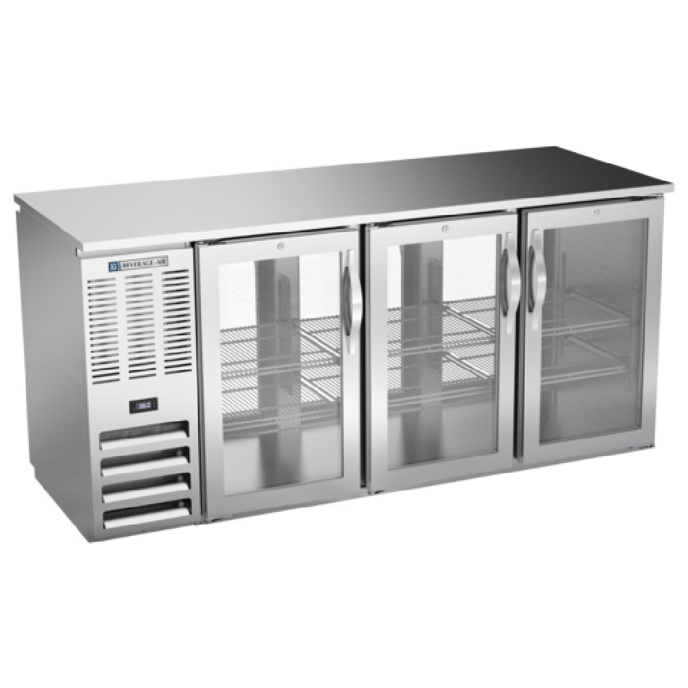 Beverage Air BBN72HC-F-GS-PT-S Refrigerated Pass-Thru Back Bar Food Ra ...