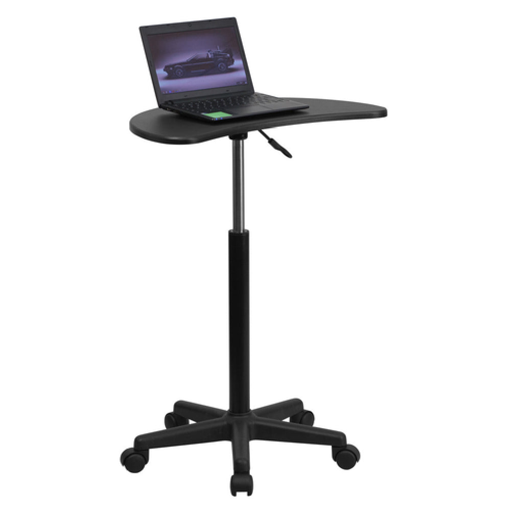 Adjustable Height Laptop Desk with Half Moon Work Surface ...