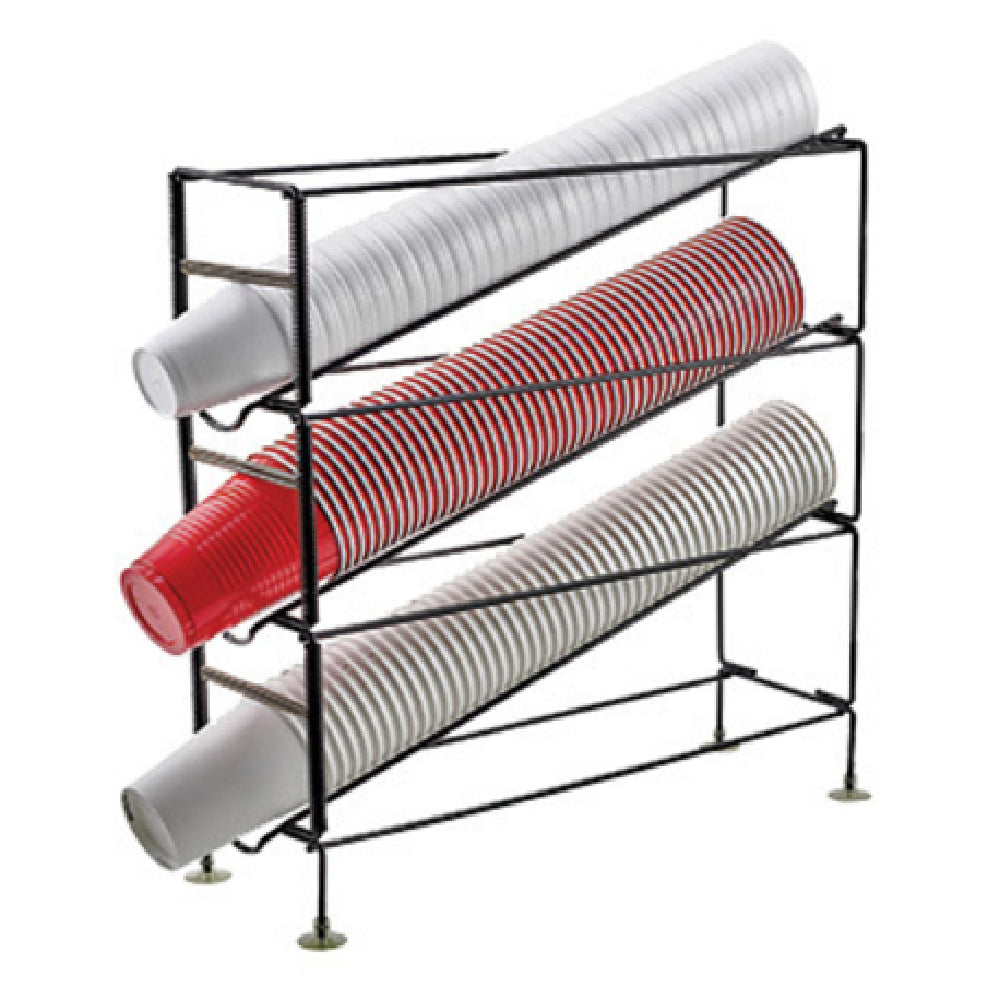3-Tier Cup Rack | 20x6.25x19.25" | Steel with Suction Feet ...
