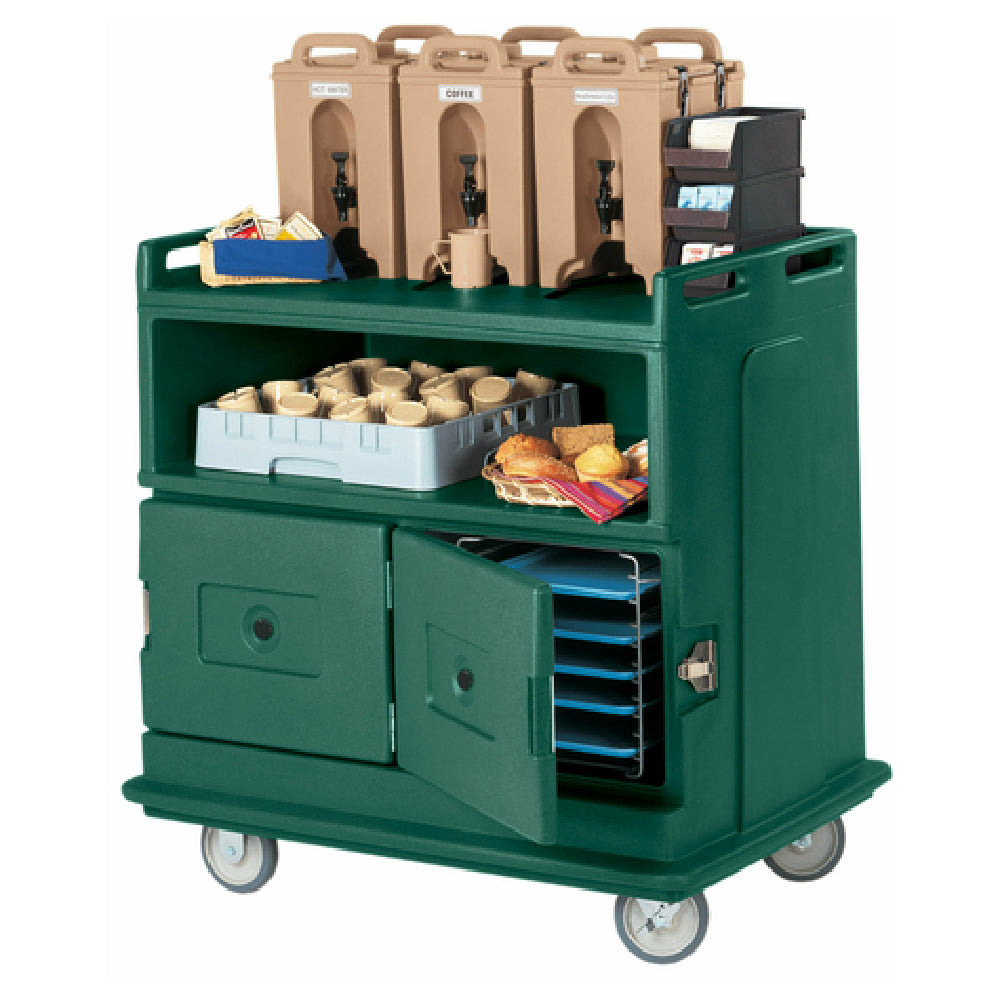 Cambro MDC24192 Beverage Cart with Recessed Top - Granite Green ...