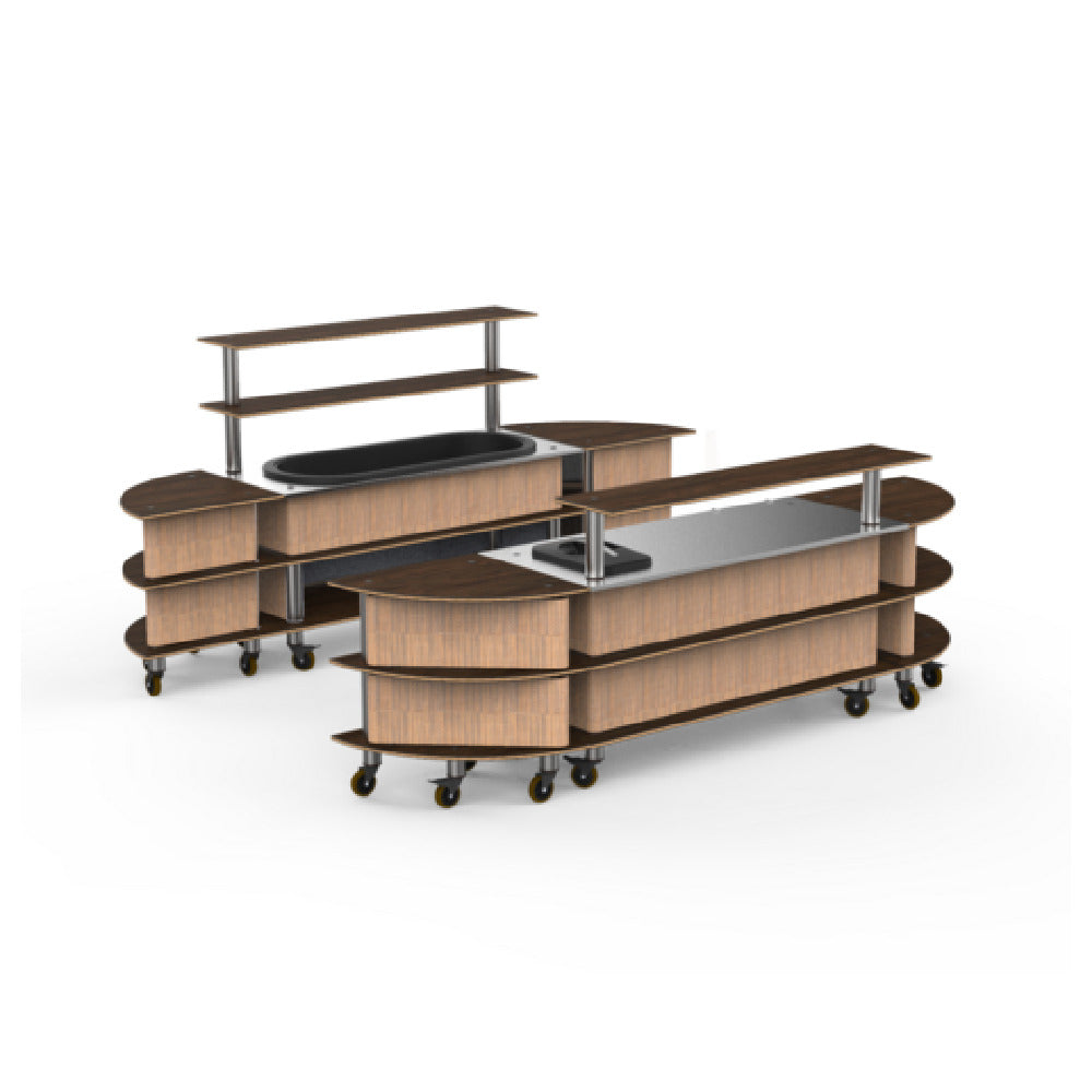 Steelite Modular Pro Bar with Ice Bin, Mango Wood, on Casters ...