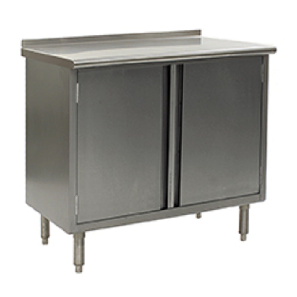 84"W x 30"D Stainless Steel Work Table Cabinet With Doors ...