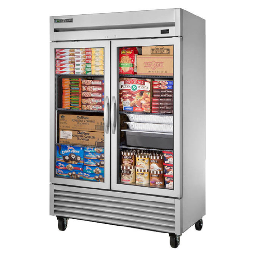 True TS-49FG-FLX Convertible Fridge/Freezer, Glass Doors ...