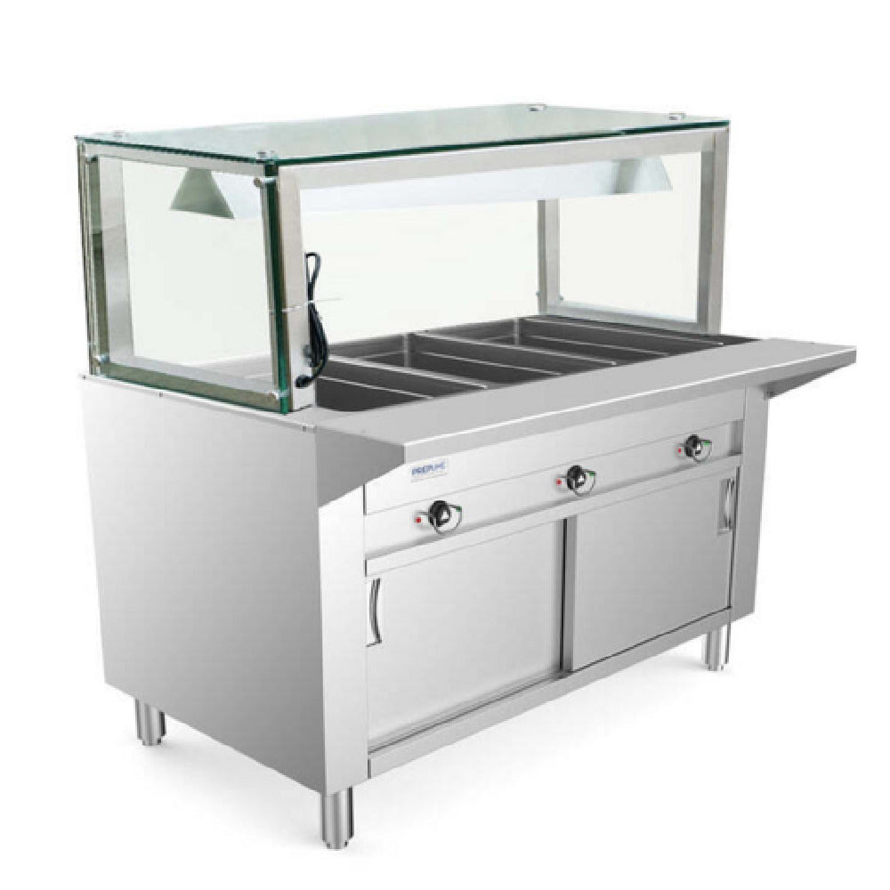 USR Brands ESTC48-3S-LT Prepline Electric Hot Food Steam Table With Li ...