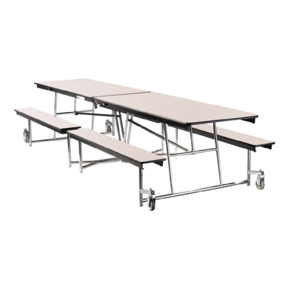 NPS Mobile Cafeteria Table with Benches 30"W x 145"D x 29"H ...