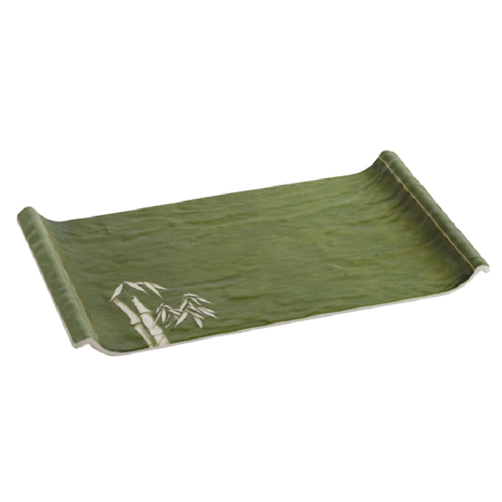 Bamboo Style Display Plate - 12"L x 6-3/4"W - Melamine – KitchenRestock.com