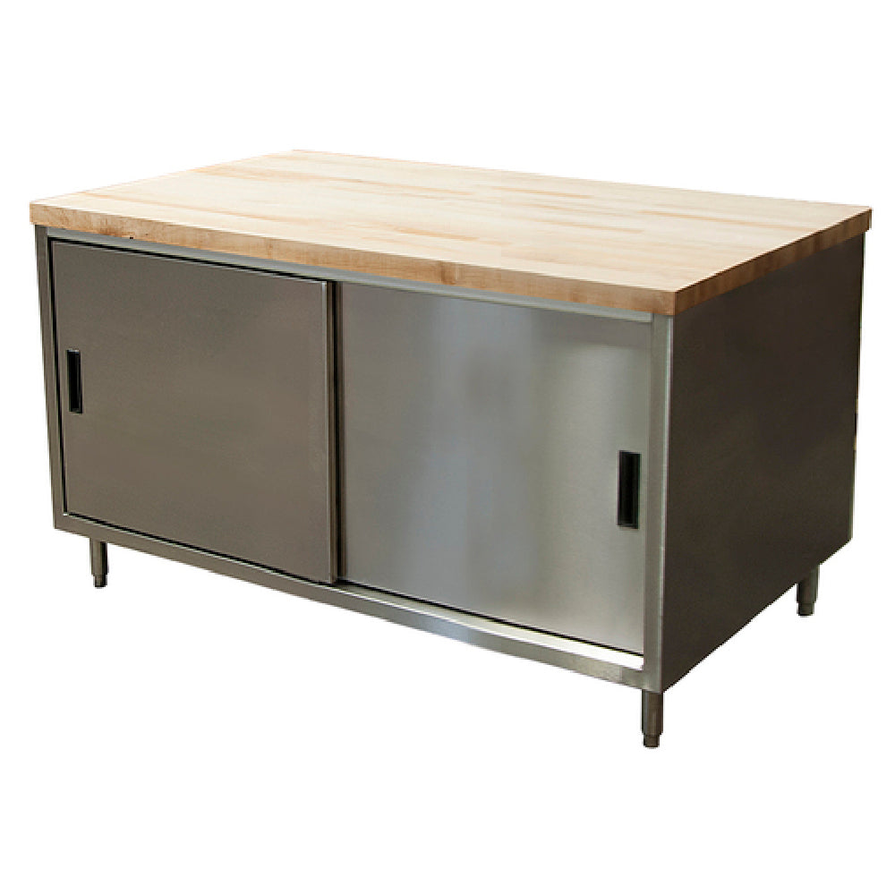 BK Resources Chef Table Cabinet w/ Sliding Doors 48"W x 36"D ...