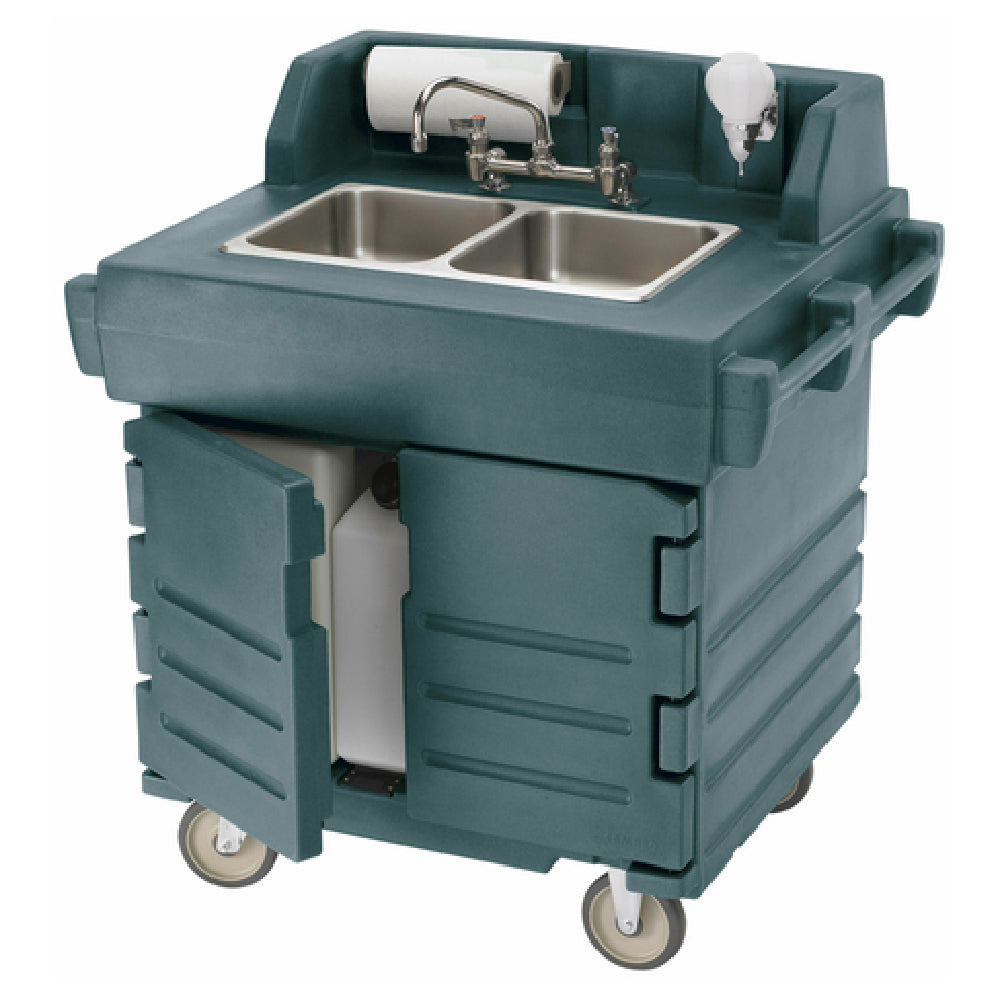 CamKiosk Hand Sink Cart with Dual Compartment Polyethylene Sink ...