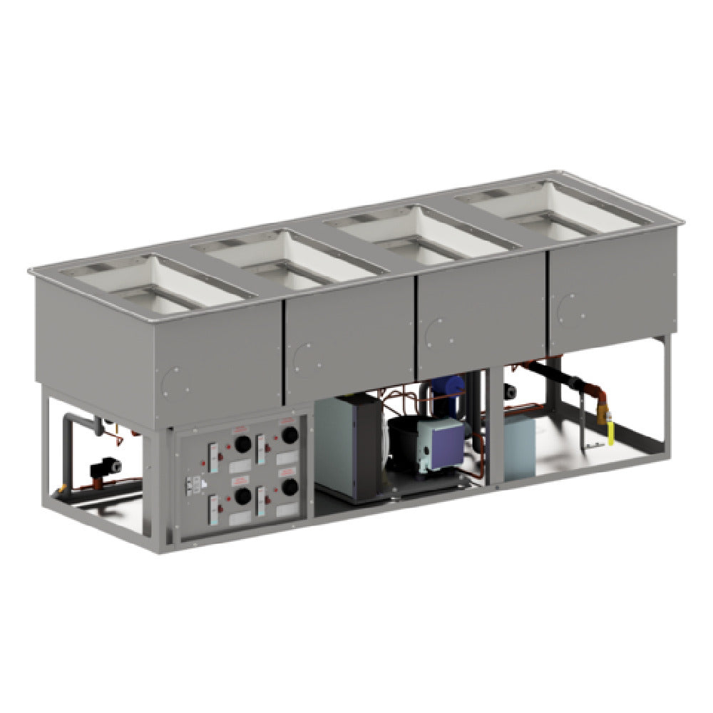 Atlas Metal WQHC-4 Individual Hot/Cold Food Drop-In 3-pan Size Wet Or ...