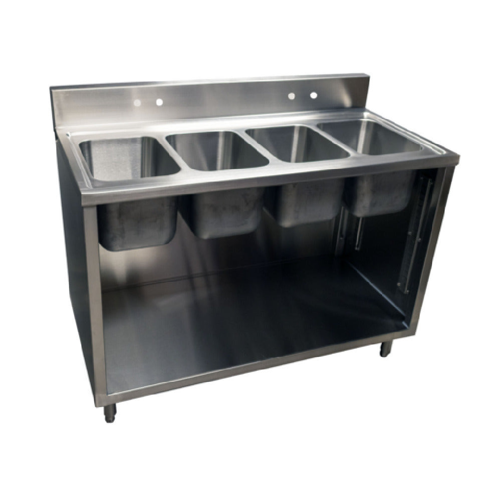 BK Resources 4 Compartment Sink Cabinet 48"W x 24"D x 39.75"H ...
