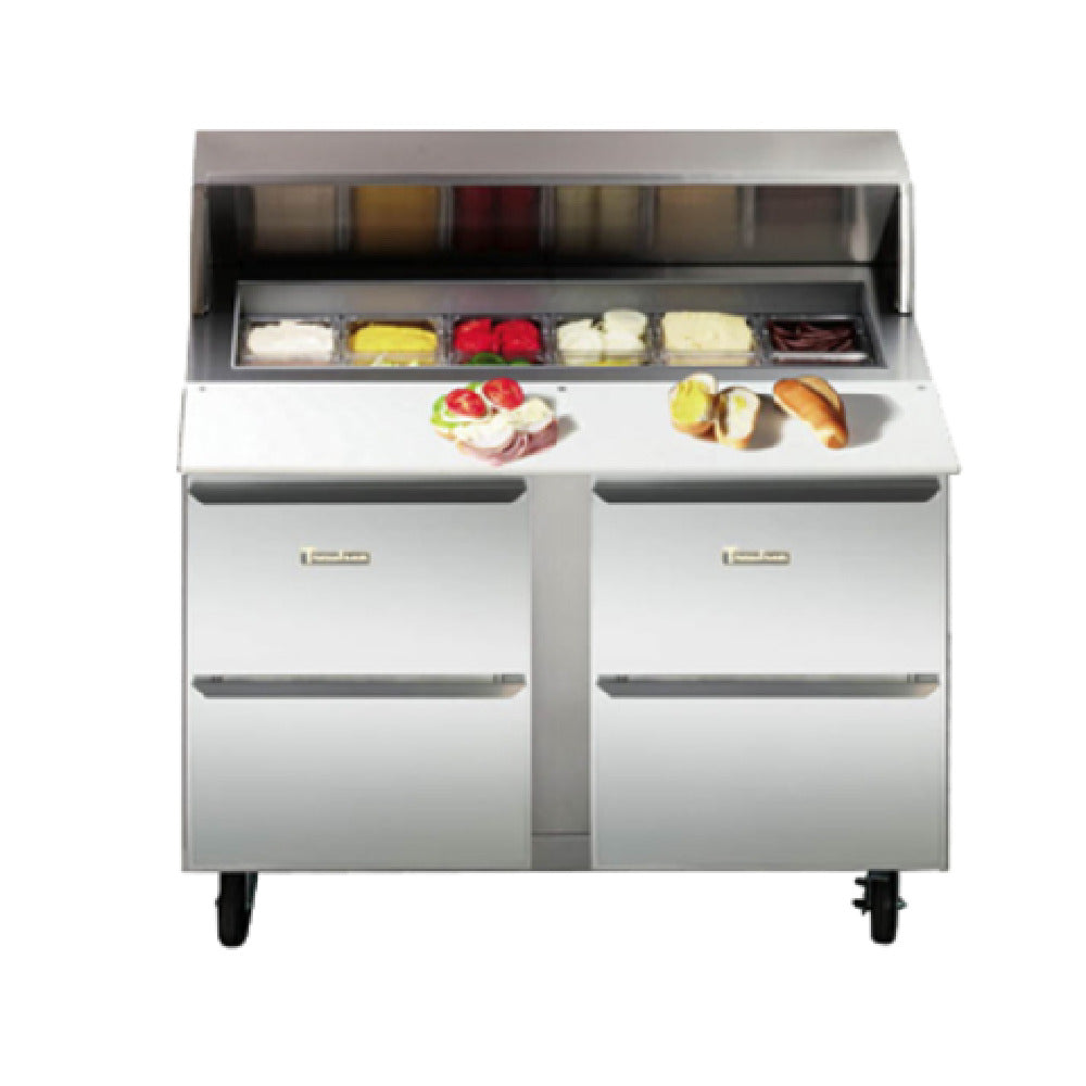Traulsen UPT3212-D-SB Compact Prep Table Refrigerator – KitchenRestock.com